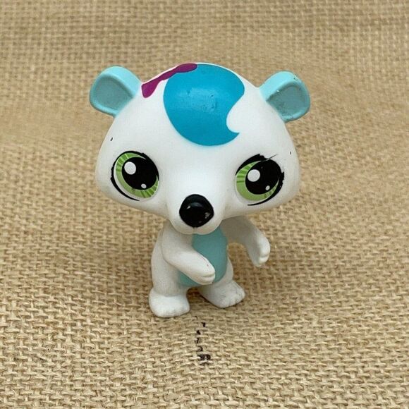 Littlest Pet Shop | Toys | Lps Polarbear 32 White Blue Green Eyes ...